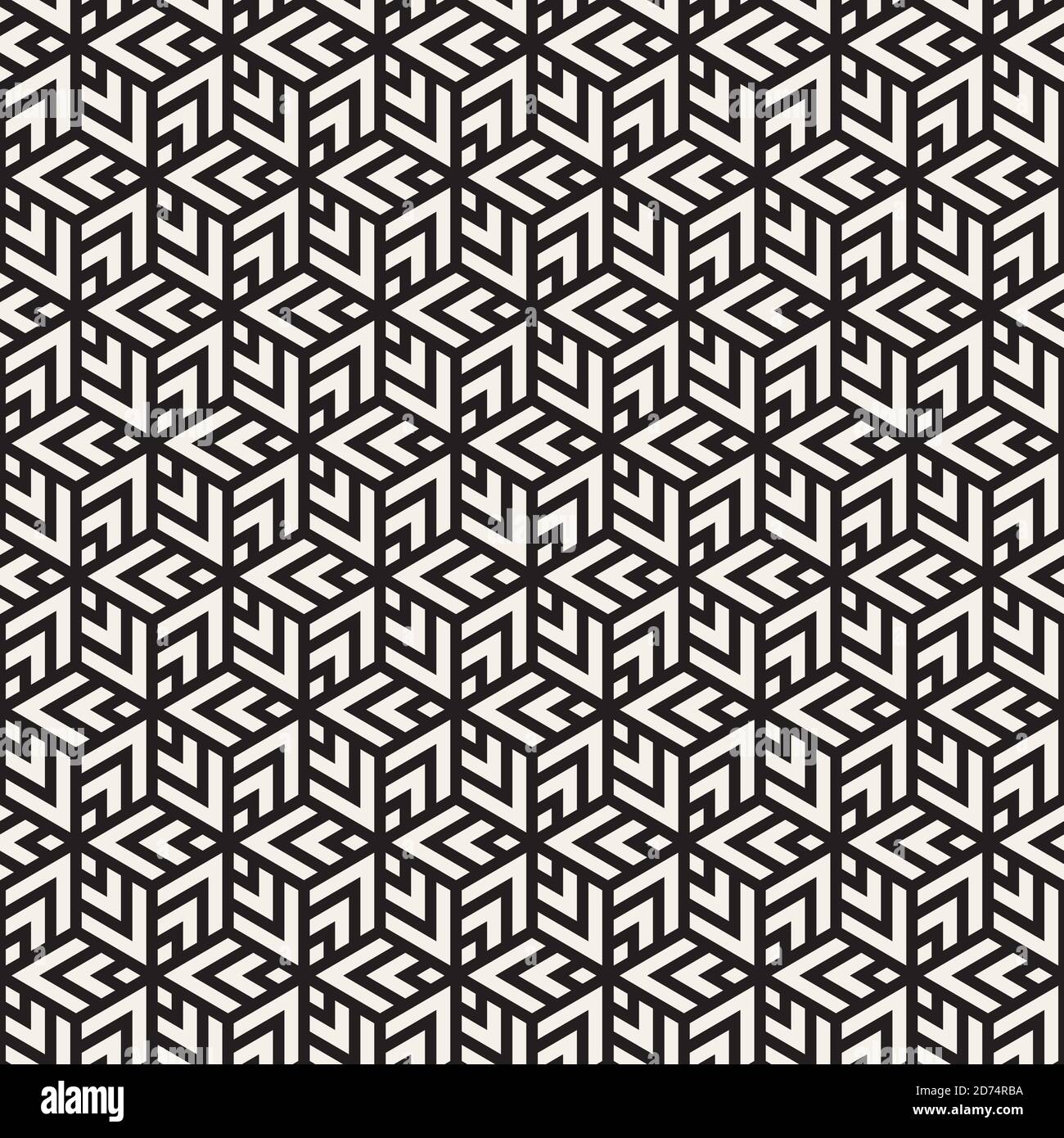 Vector Seamless Pattern Repeating Geometric Lines Abstract Lattice