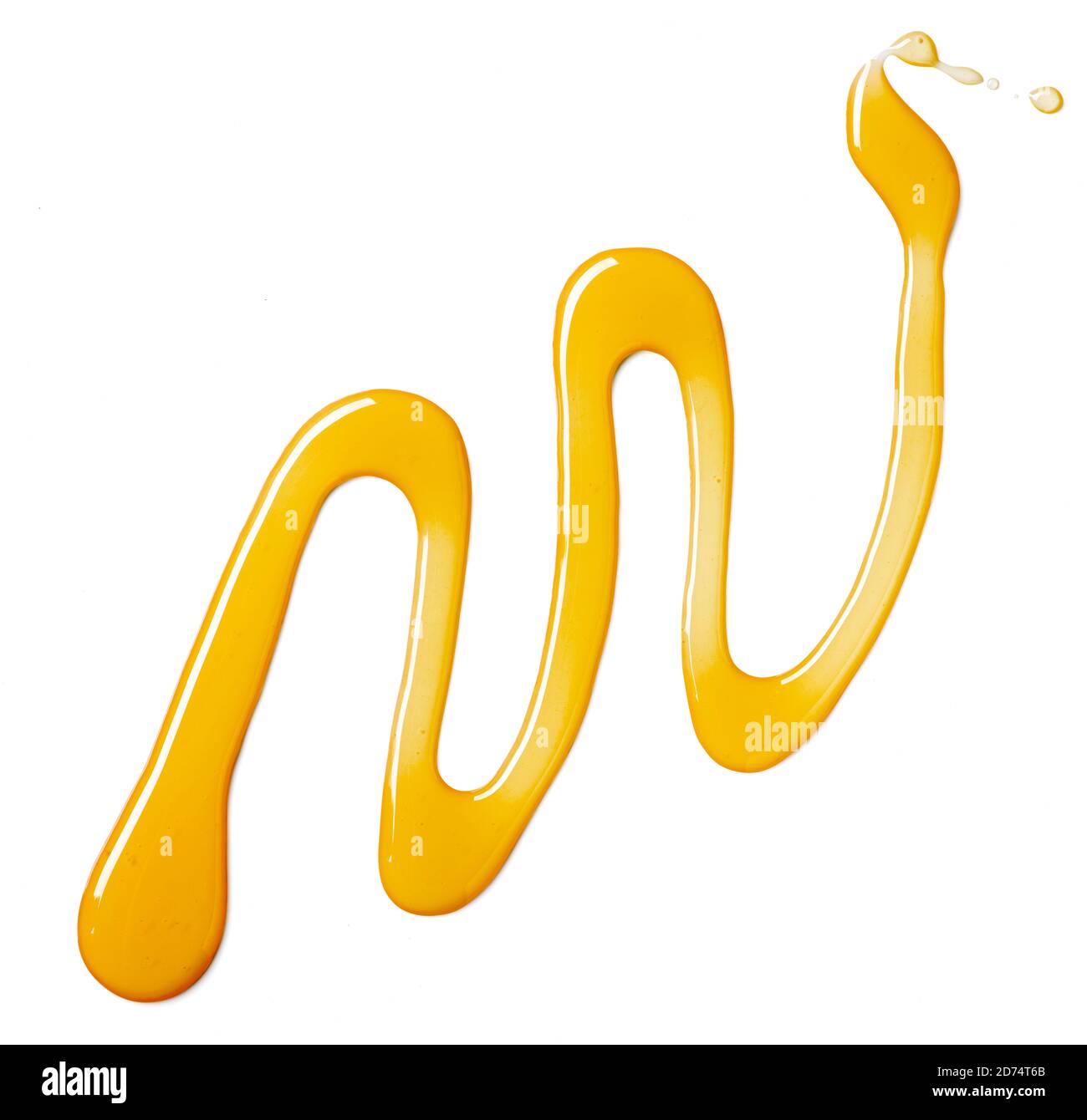 Honey splash isolated on white background, top view Stock Photo - Alamy