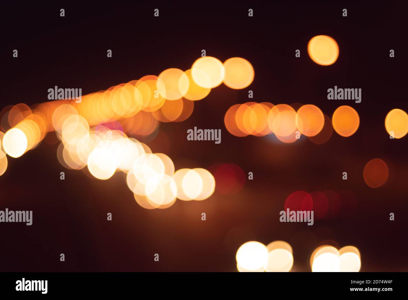 Bokeh background of unfocused colorful street lights at night Stock ...