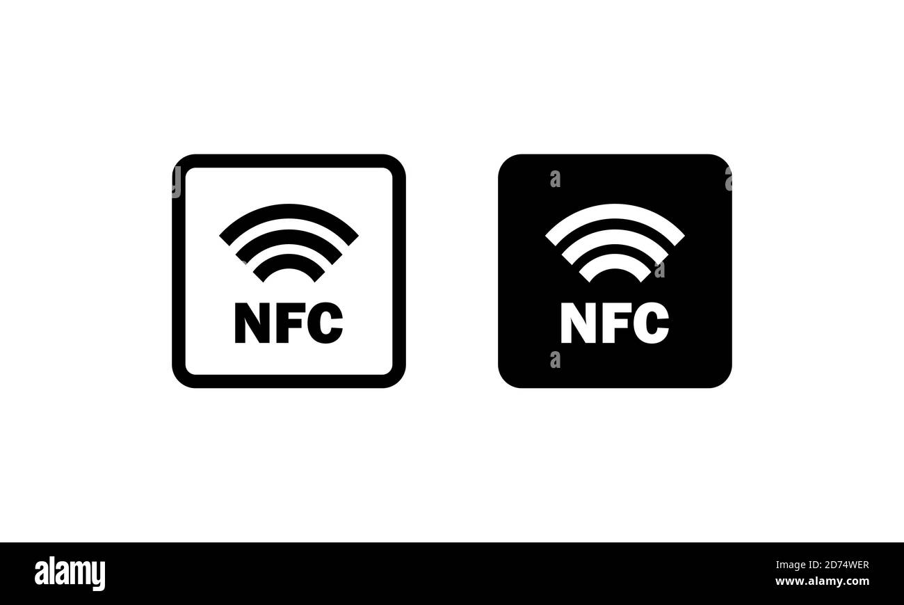 NFC sign. Contactless payment. Vector on isolated white background. EPS ...