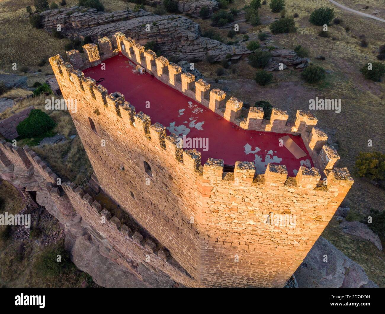 Zafra castle, 12th century, Campillo de Dueñas, Guadalajara, Spain ...