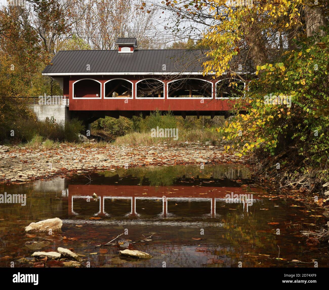 Hueston woods covered bridge in hi-res stock photography and images - Alamy