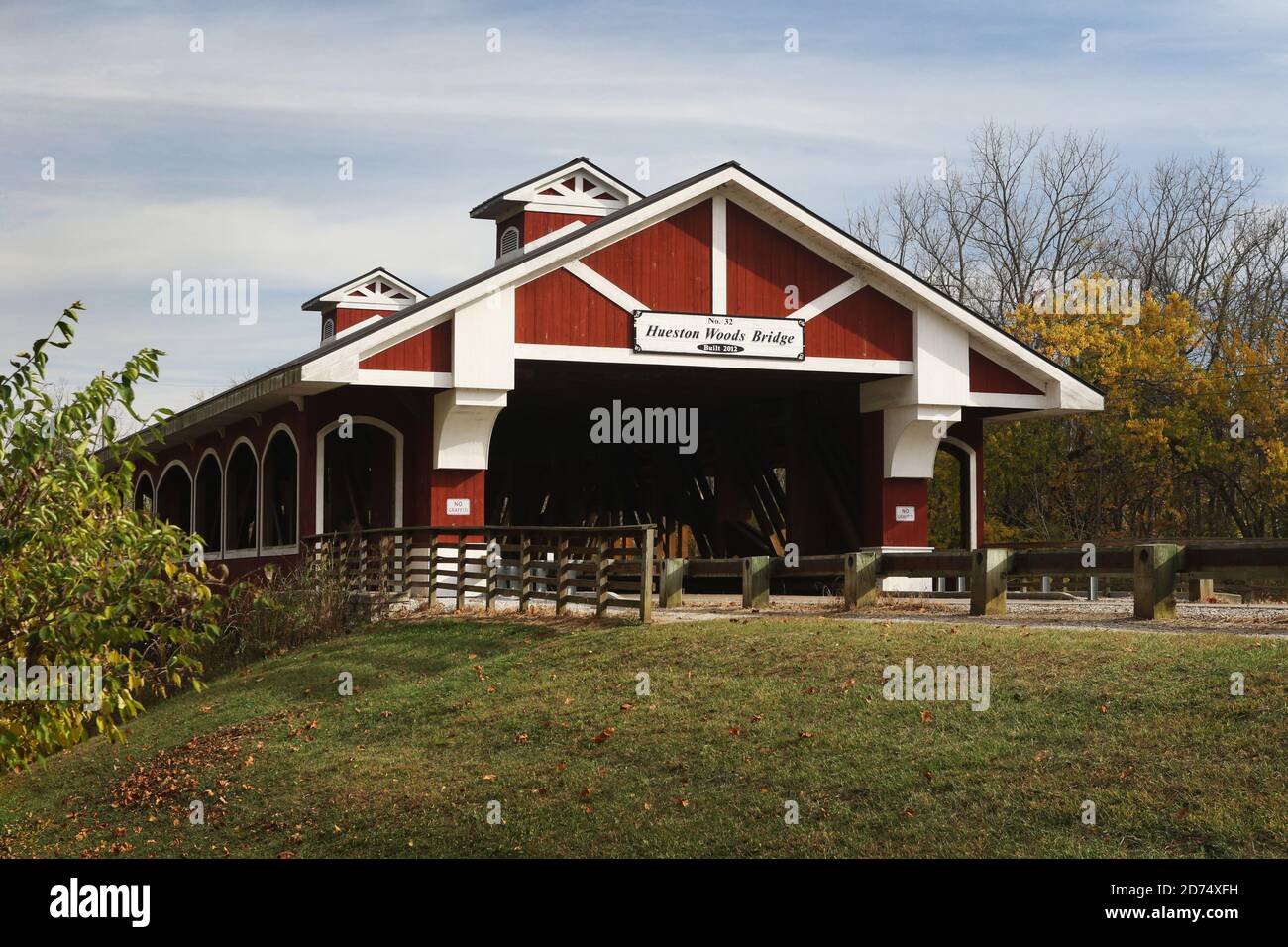 Hueston woods covered bridge in hi-res stock photography and images - Alamy