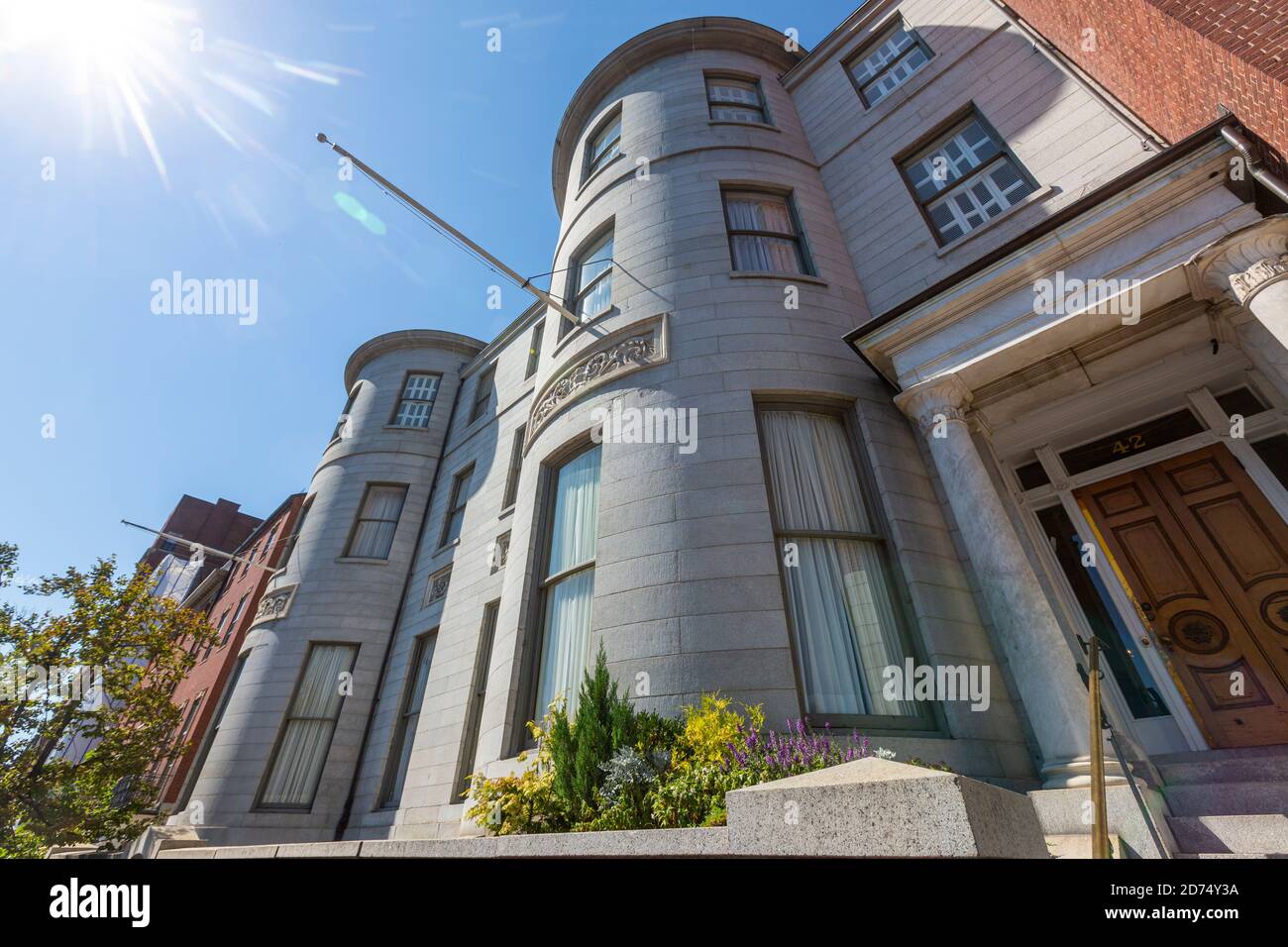 Beacon street, Beacon Hill, historic neighbourhood, Boston ...