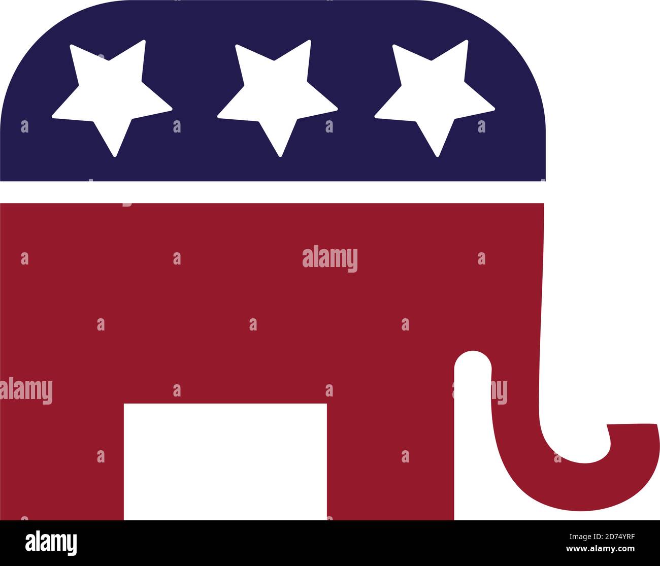 united states of america flag in elephant vector illustration design ...