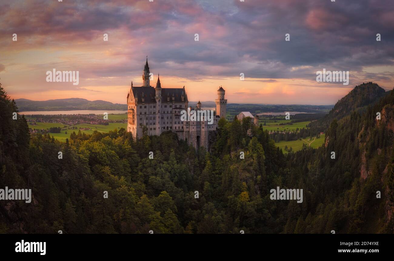 The viewpoint from Neuschwanstein Castle Stock Photo - Alamy