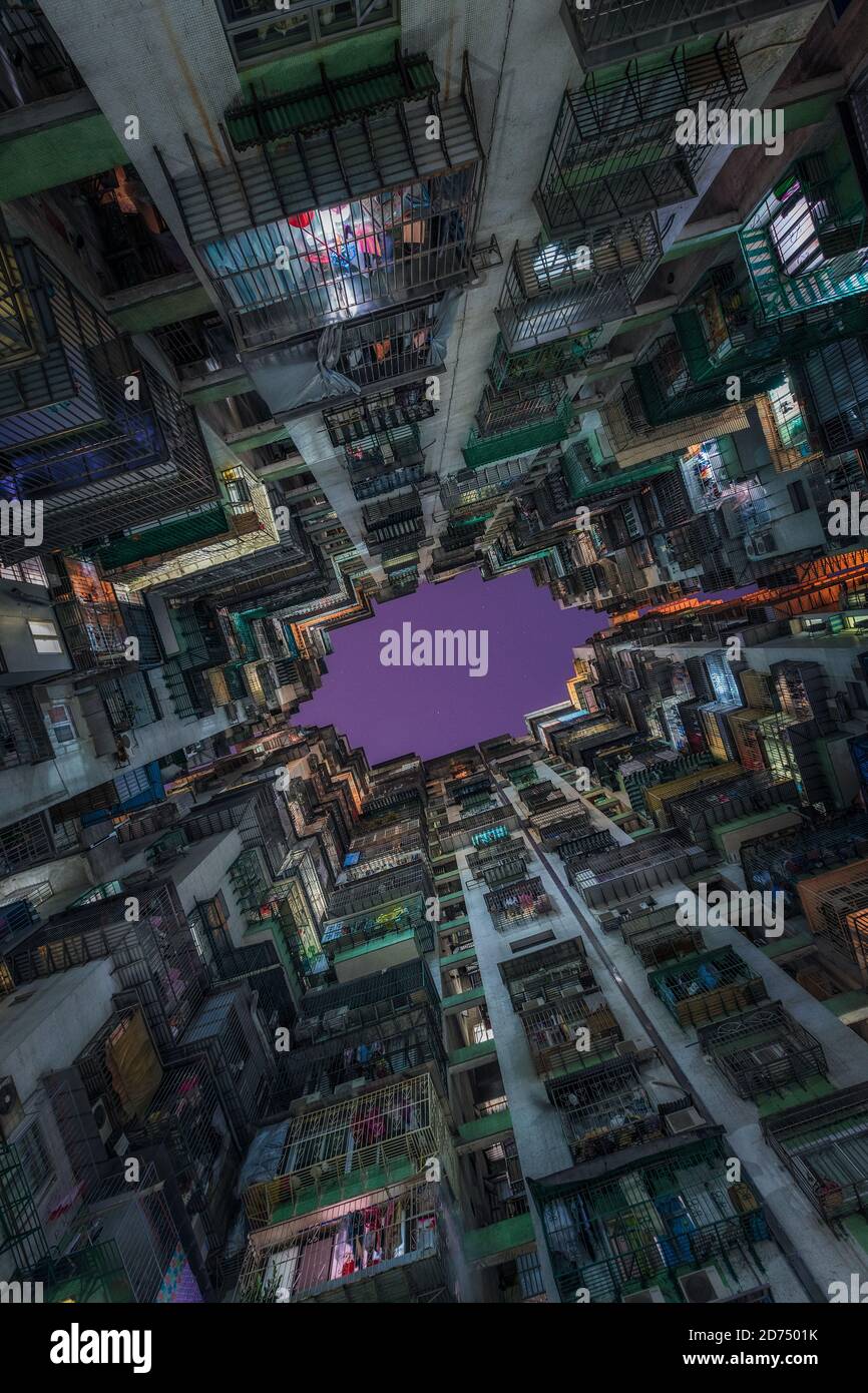 Macua urban architecture during the night Stock Photo - Alamy