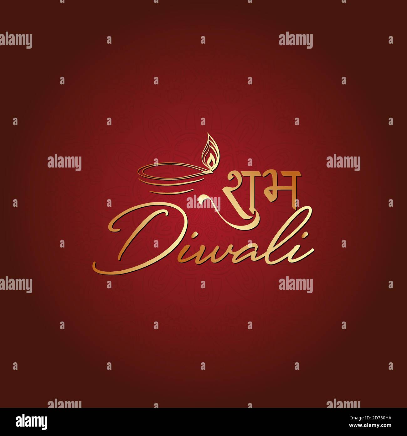 Dipawali is written in Hindi which means the festival of lights. Vector ...