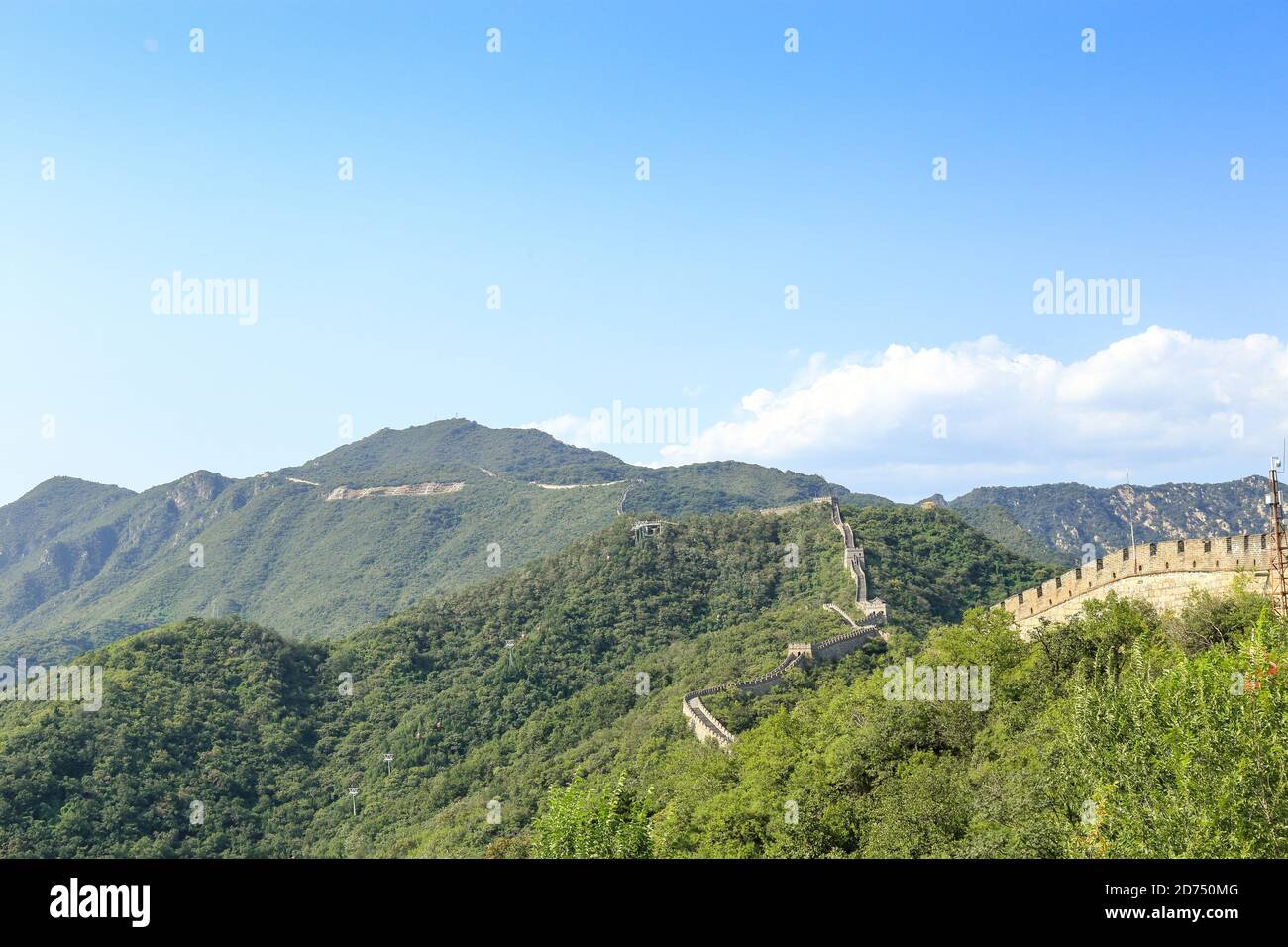One of the seven wonders of the world, Mutianyu section of the great ...