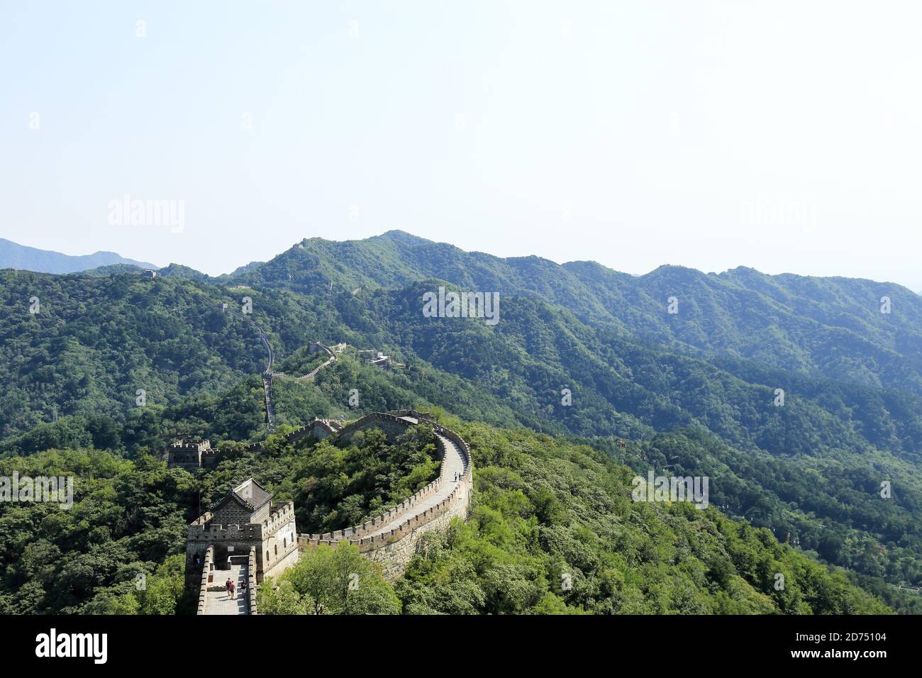 One of the seven wonders of the world, Mutianyu section of the great ...