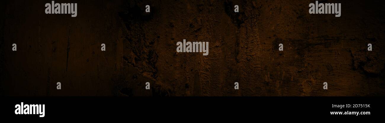 Dark background grunge texture design with distressed dark yellow rust ...