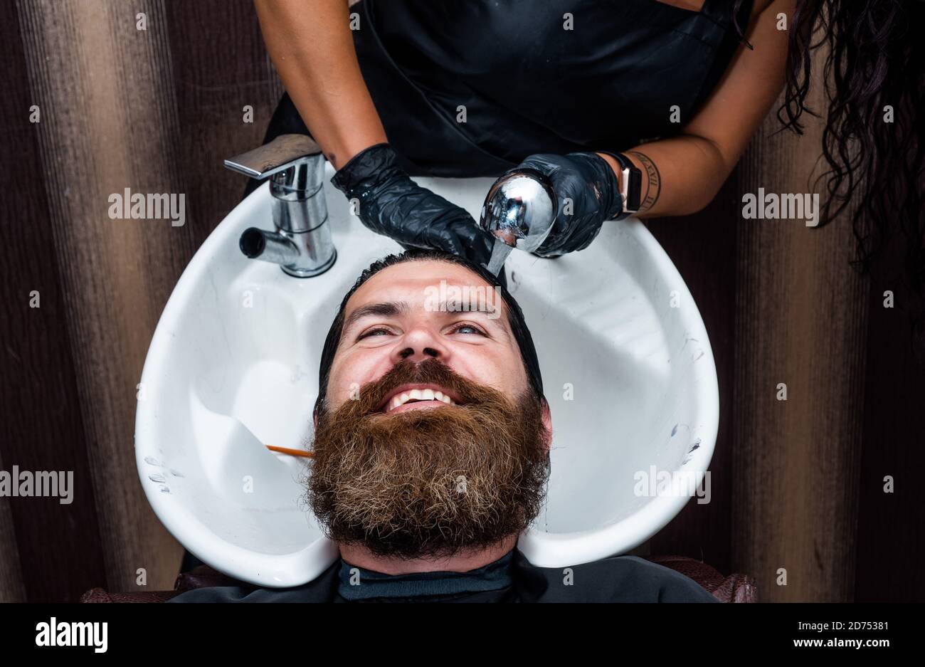 hygiene. beauty and fashion. hair and beard styling. confident brutal ...
