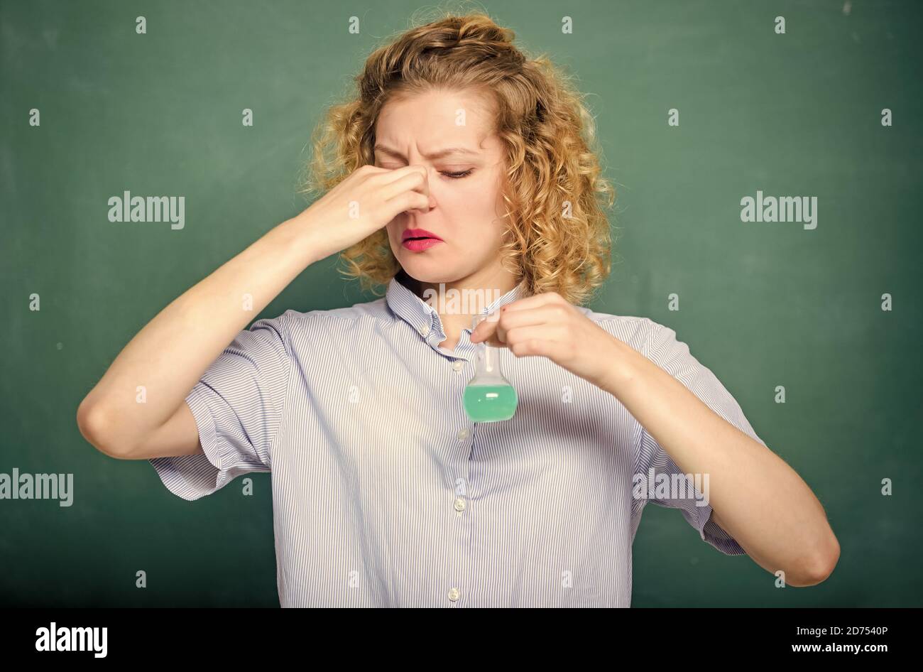 Science teacher performing chemistry experiment hi-res stock ...