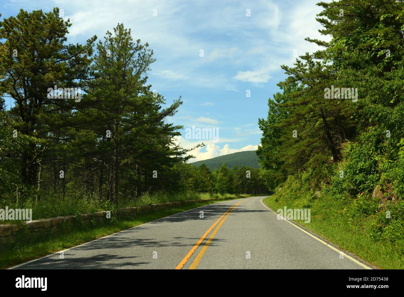 Skyline Drive in Virginia, USA. Shenandoah National Park is a part of ...