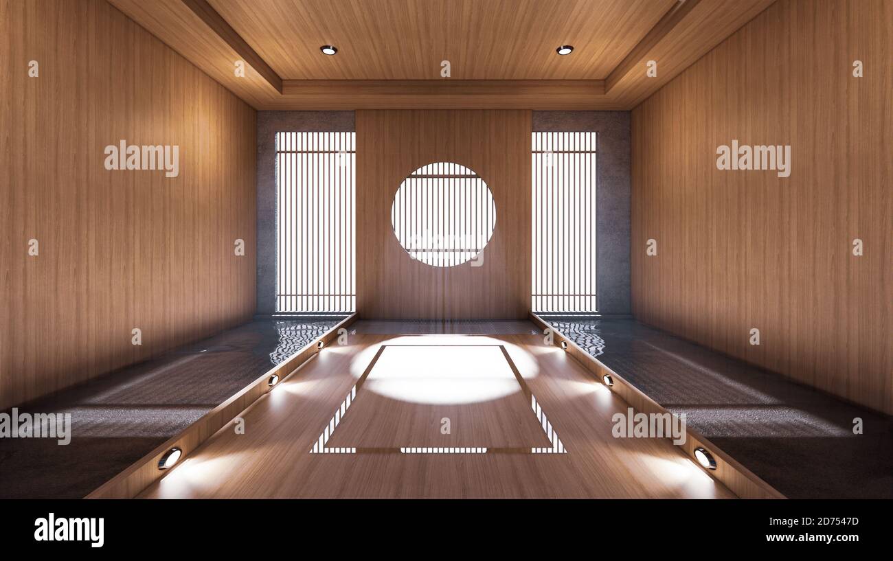 The hallway like Japanese room has a side pool design room is spacious ...