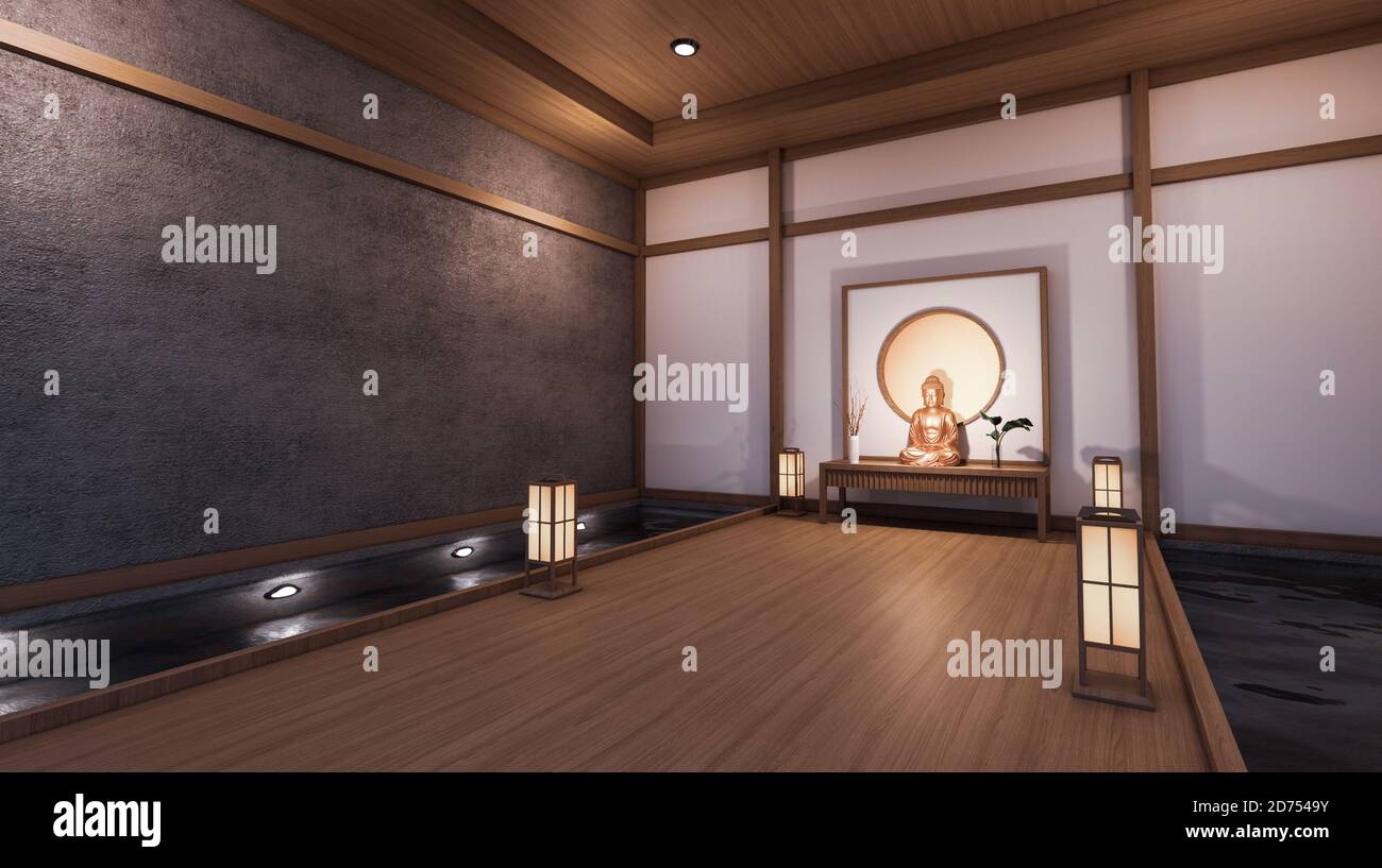The hallway like Japanese room has a side pool design room is spacious ...
