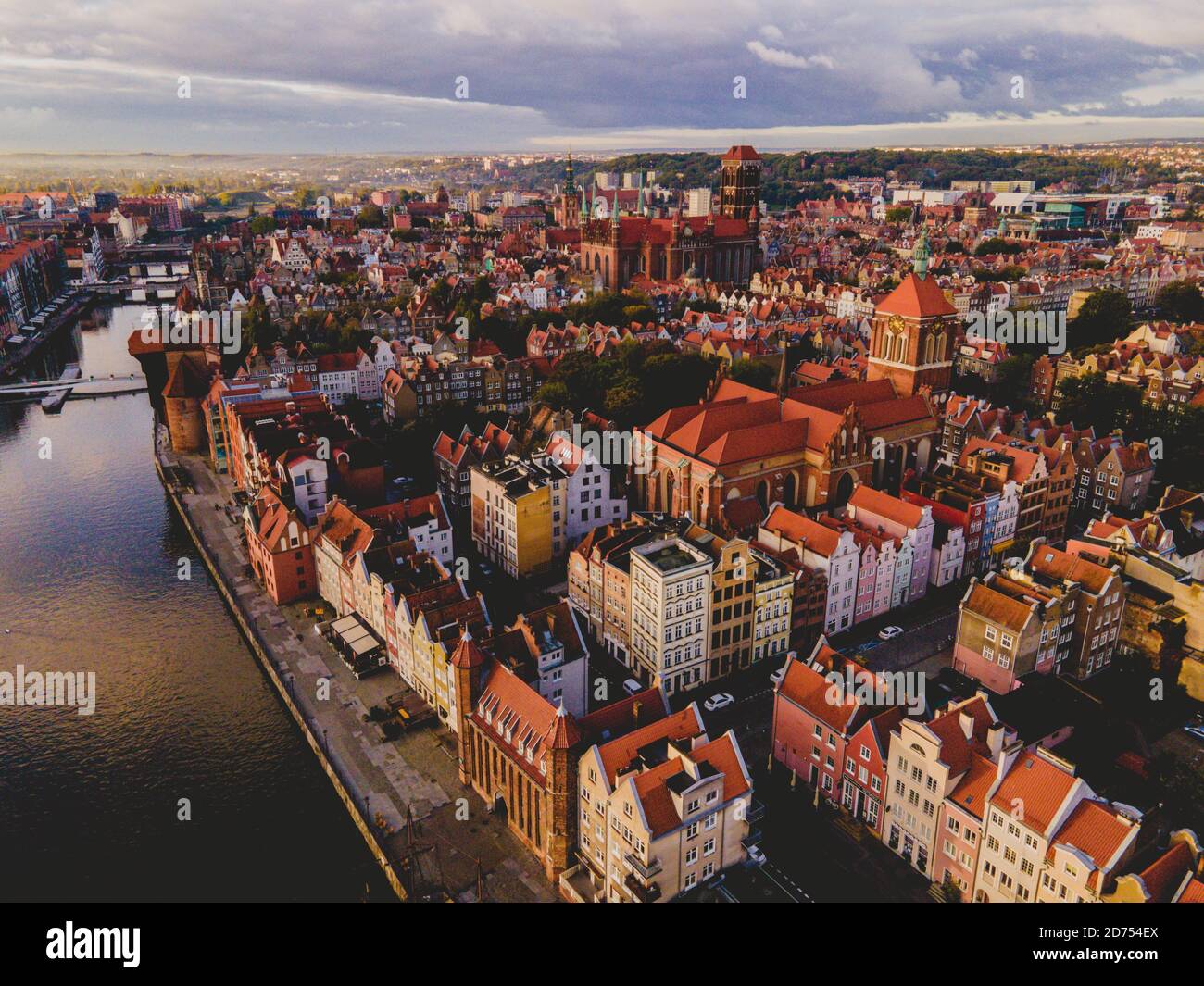 Aerial View of the Polish city of Gdansk Stock Photo - Alamy
