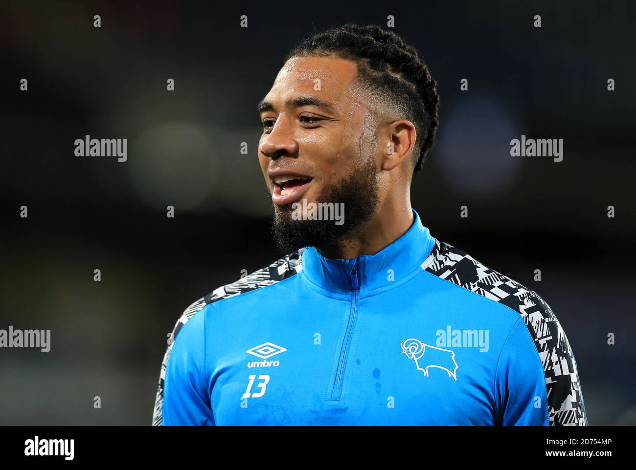 Derby County's Colin Kazim-Richards warming up before the Sky Bet ...