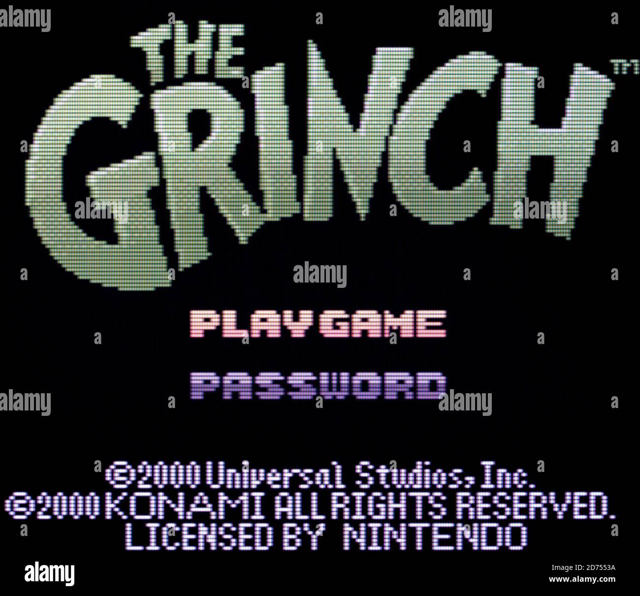 The Grinch - Nintendo Game Boy Color Videogame - Editorial use only ...