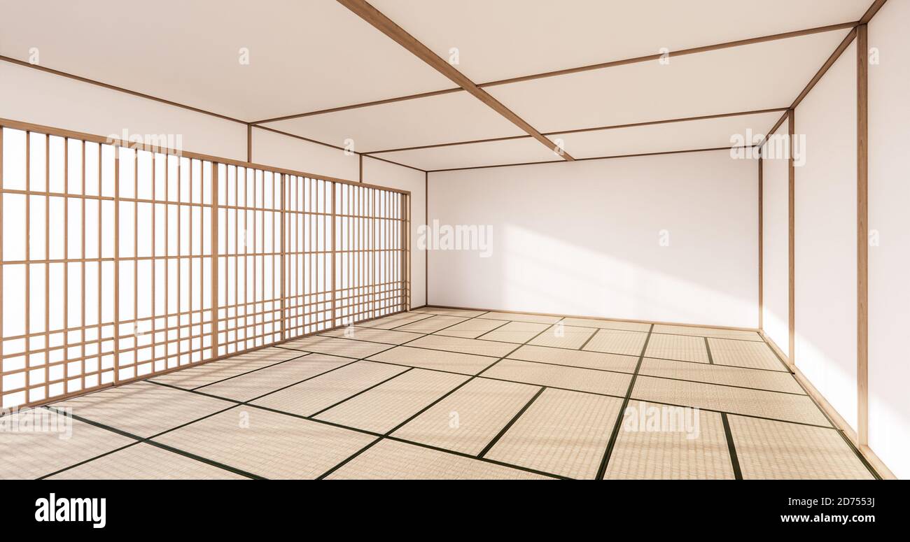 indoor empty room japan style. 3D rendering Stock Photo - Alamy
