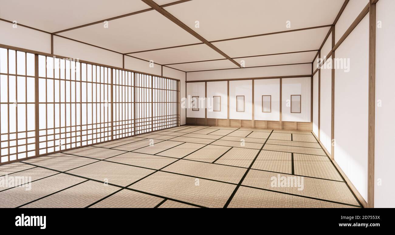 indoor empty room japan style. 3D rendering Stock Photo - Alamy