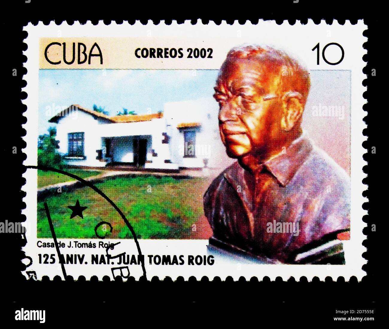 MOSCOW, RUSSIA - NOVEMBER 25, 2017: A stamp printed in Cuba shows House ...