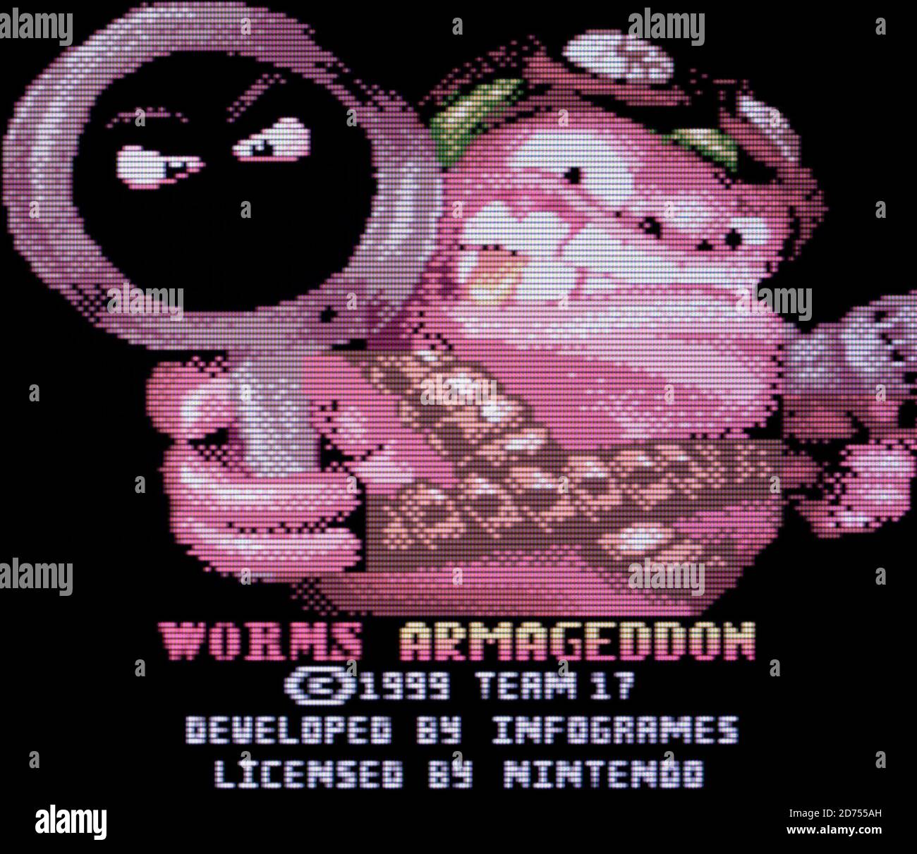 Worms Armageddon - Nintendo Game Boy Color Videogame - Editorial use ...