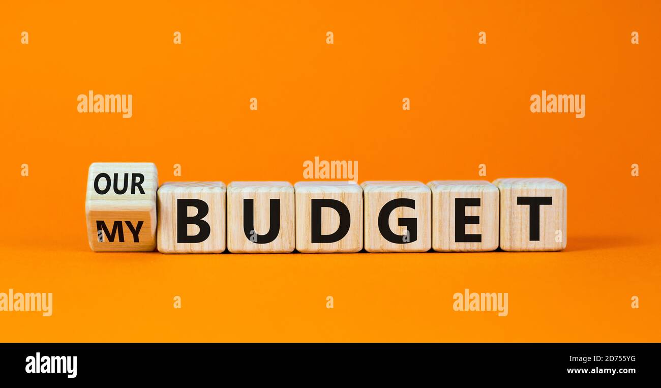 Turned a cube and changed the words 'our budget' to 'my budget' or vice ...