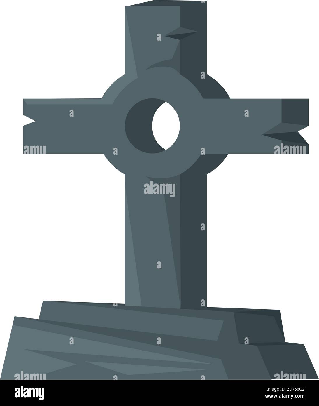 cemetery tomb with cross isolated icon vector illustration design Stock ...