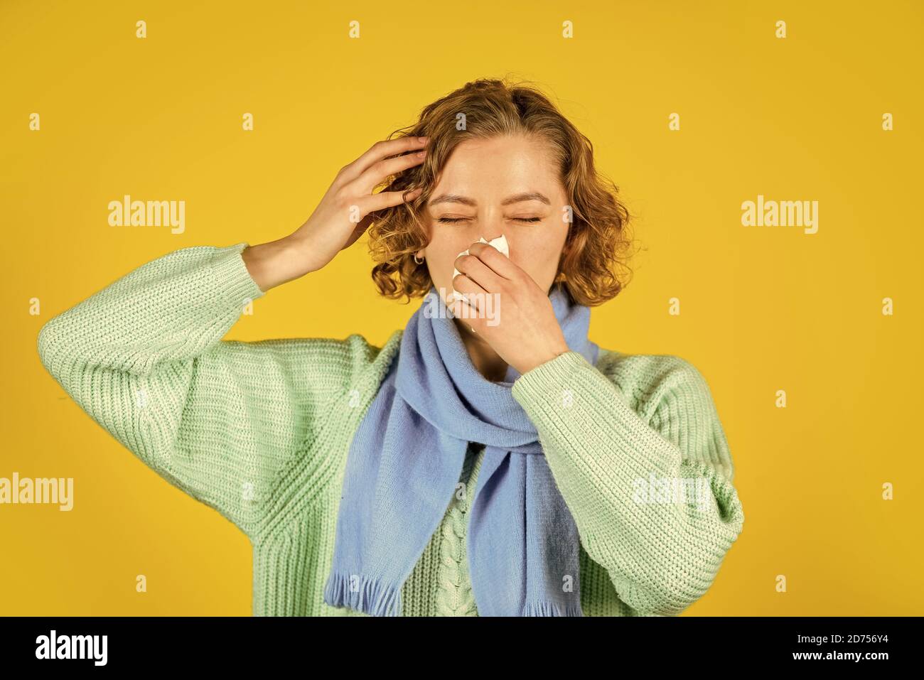 Sinusitis diagnostics. Inflammation of nasal sinus. Runny nose. Cold ...