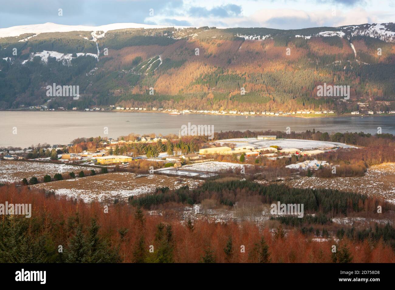 Overview of Sandbank Business Park, Holy Loch and Kilmun opposite from ...