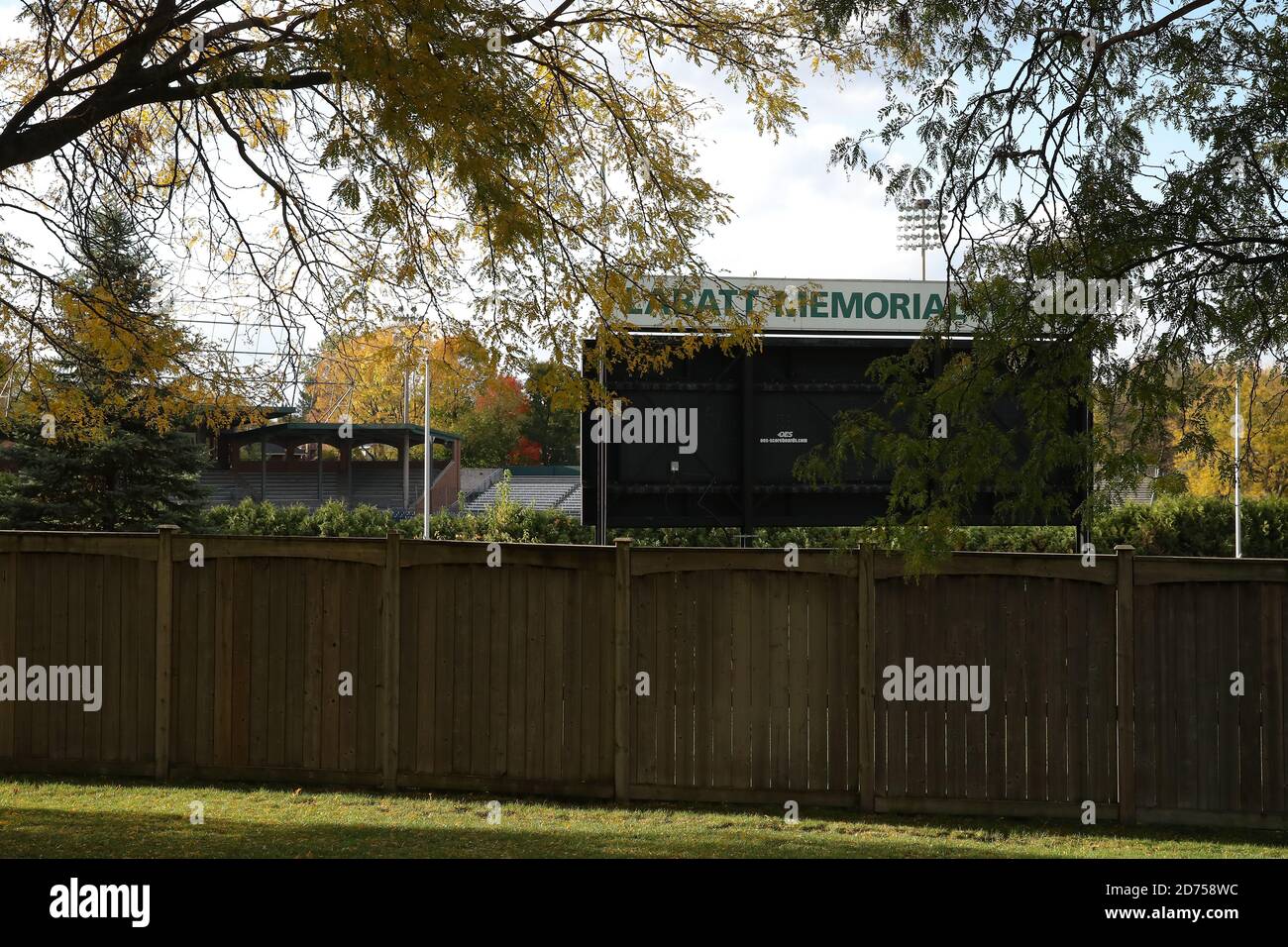 Labatt Park London Ontario Aerial with scoreboard sign Stock Photo - Alamy