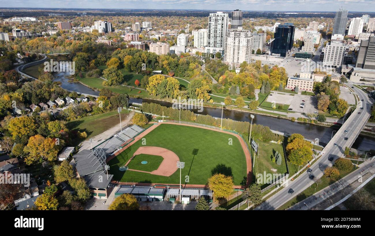 Labatt Park London Ontario Aerial with scoreboard sign Stock Photo - Alamy