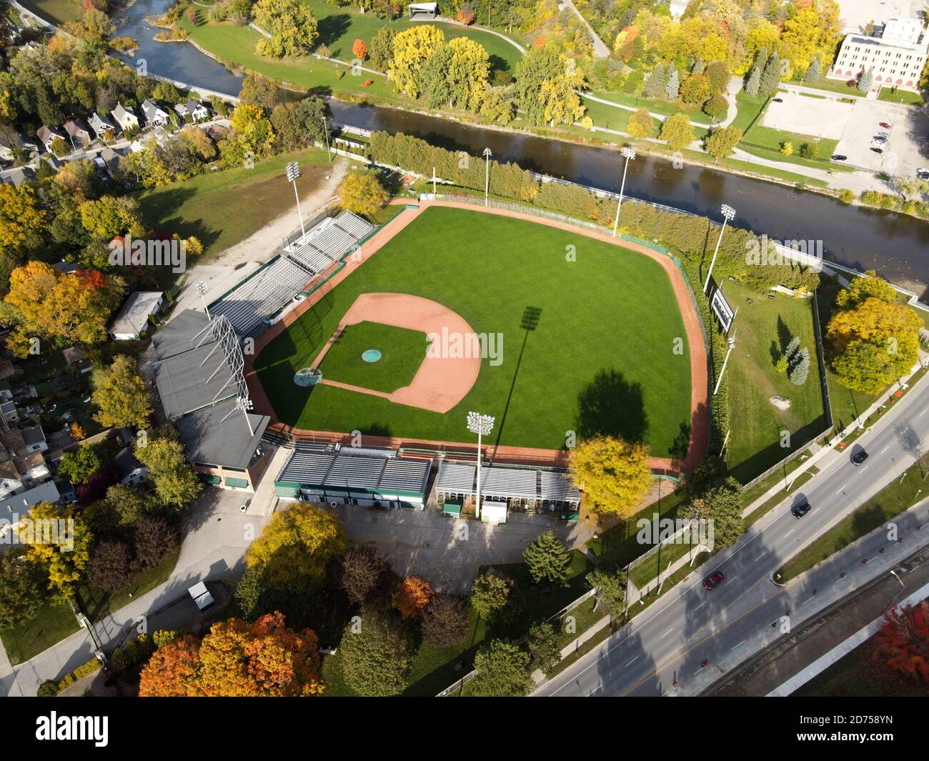 Labatt Park London Ontario Aerial with scoreboard sign Stock Photo - Alamy