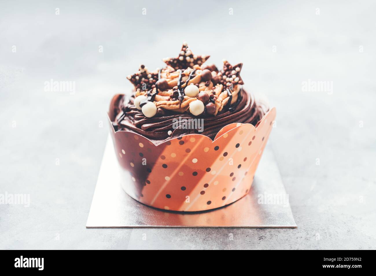 Triple chocolate cake Stock Photo - Alamy