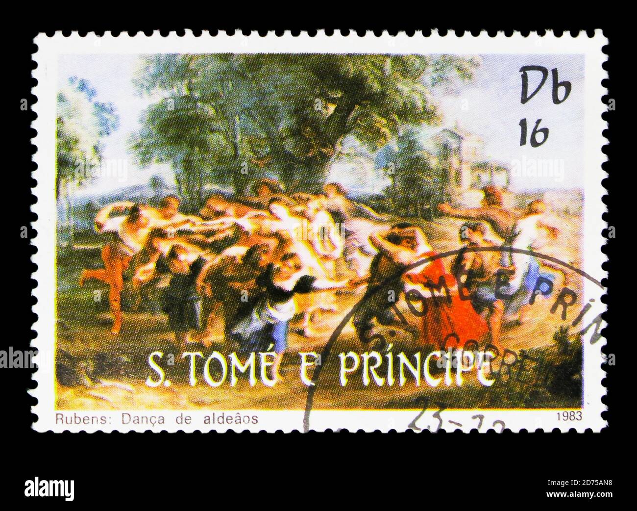 MOSCOW, RUSSIA - NOVEMBER 25, 2017: A stamp printed in Sao Tome and ...