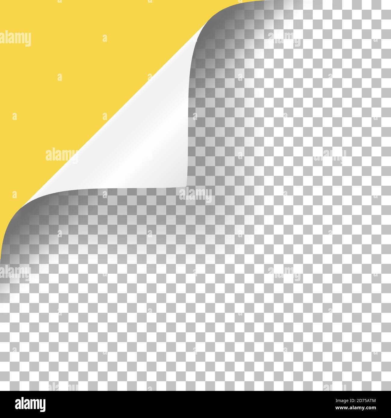 Curly Page Corner mockup with transparency Stock Vector Image & Art - Alamy