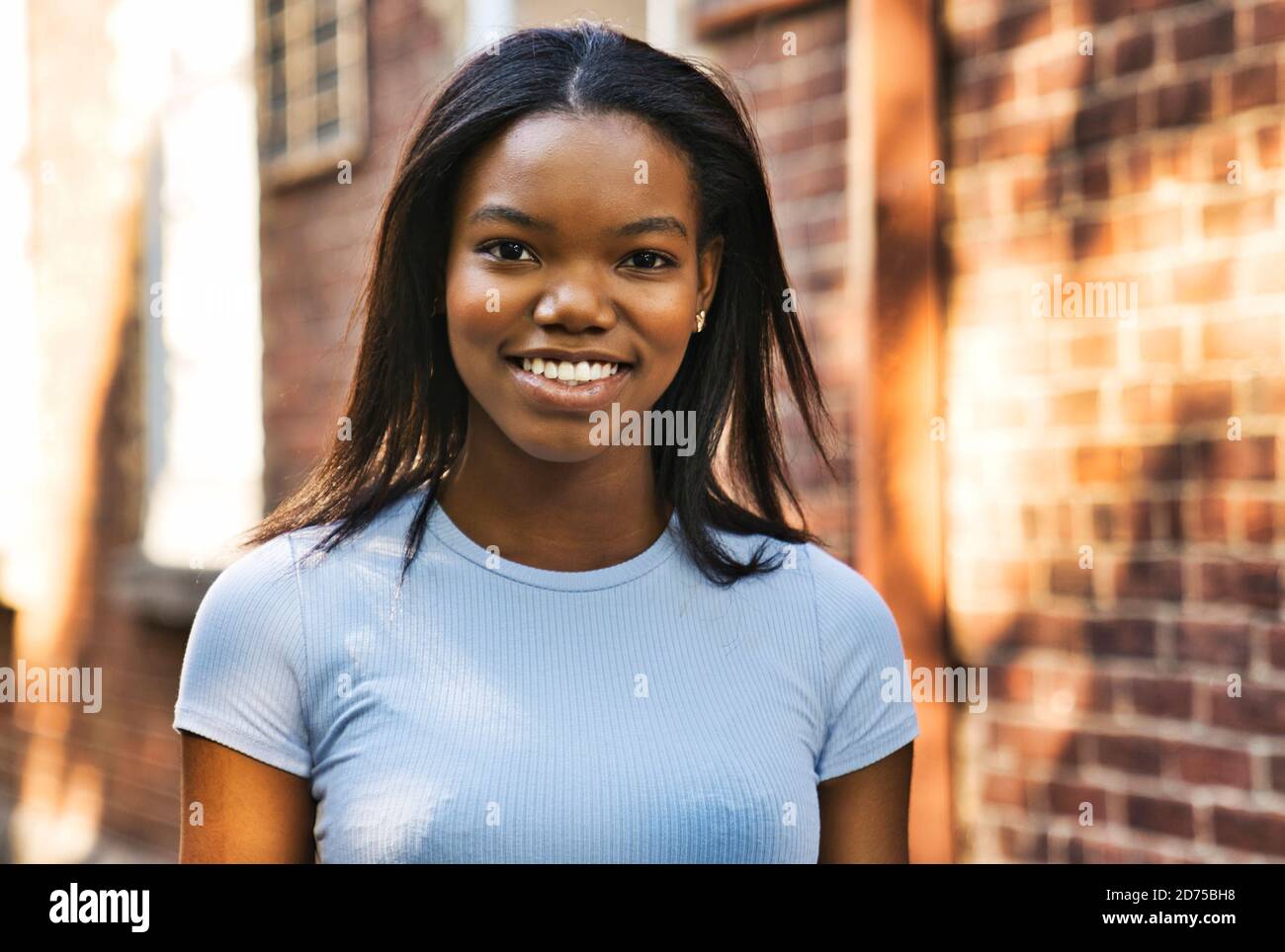 Outdoor portrait of a Young black African American Stock Photo - Alamy