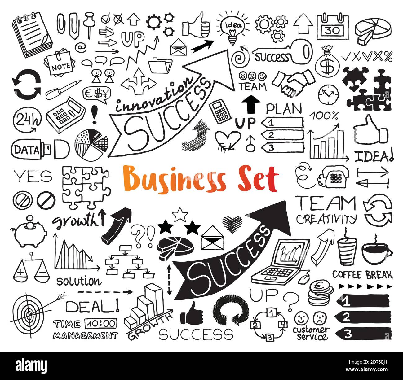 Hand doodle business doodles hi-res stock photography and images - Alamy