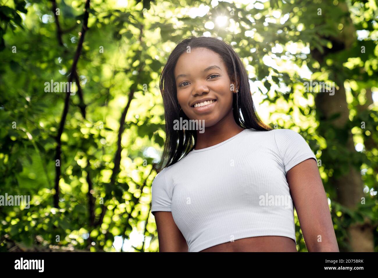Outdoor portrait of a Young black African American Stock Photo - Alamy