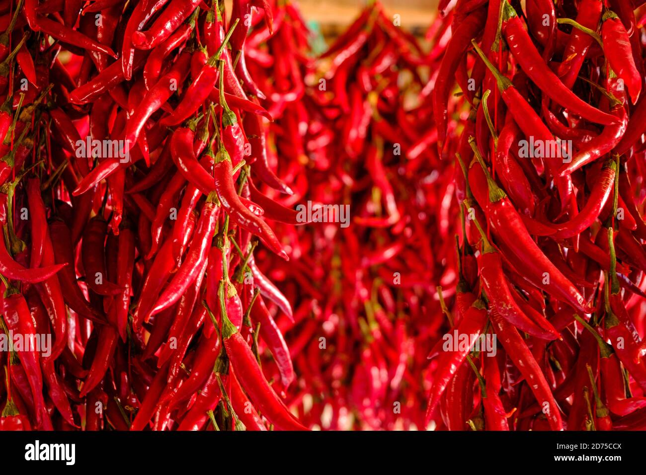 peppers drying outside as traditional Stock Photo - Alamy