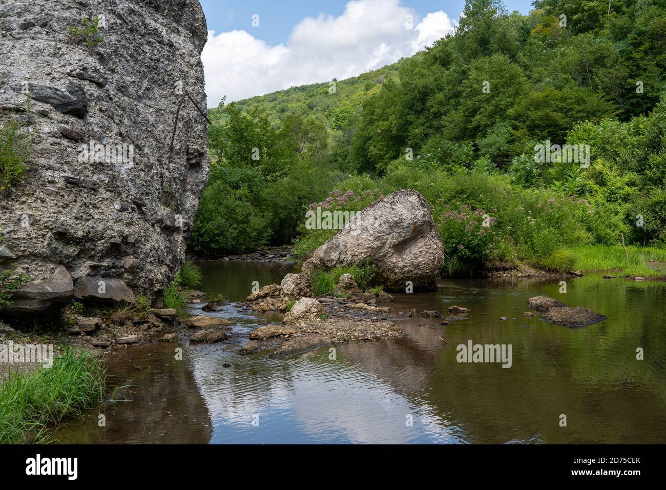 The broken remains of the Austin Dam failure in Austin, Pennsylvania ...