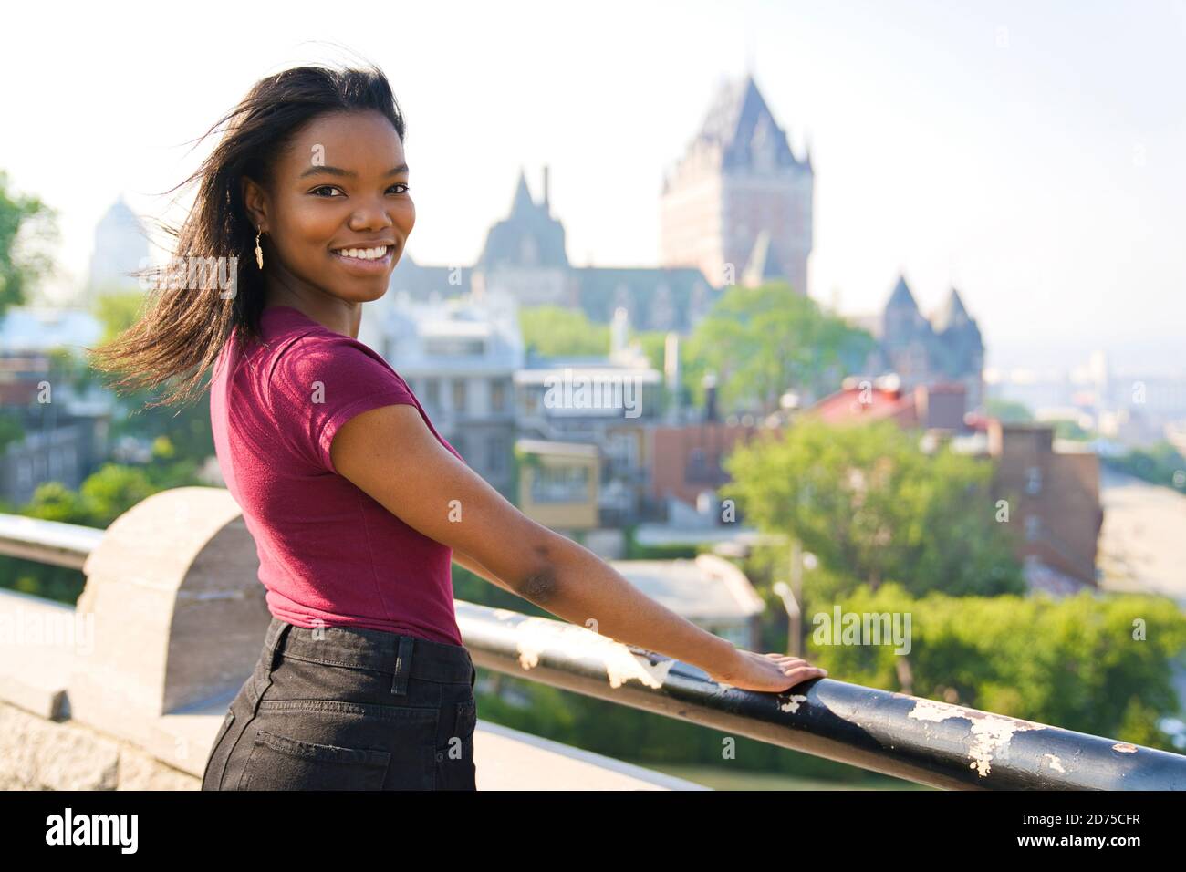 Outdoor portrait of a Young black African American Stock Photo - Alamy