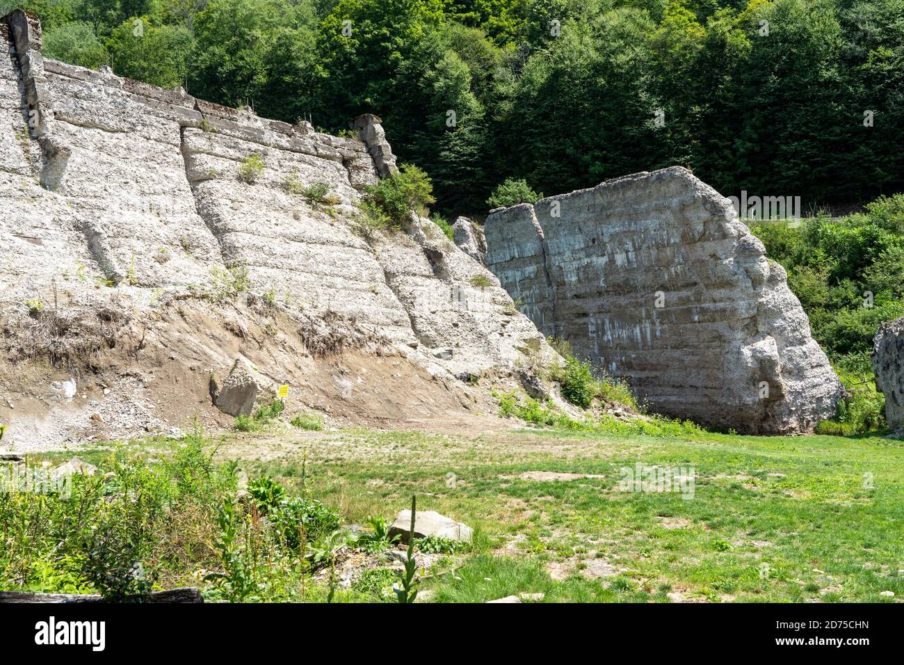 The broken remains of the Austin Dam failure in Austin, Pennsylvania ...