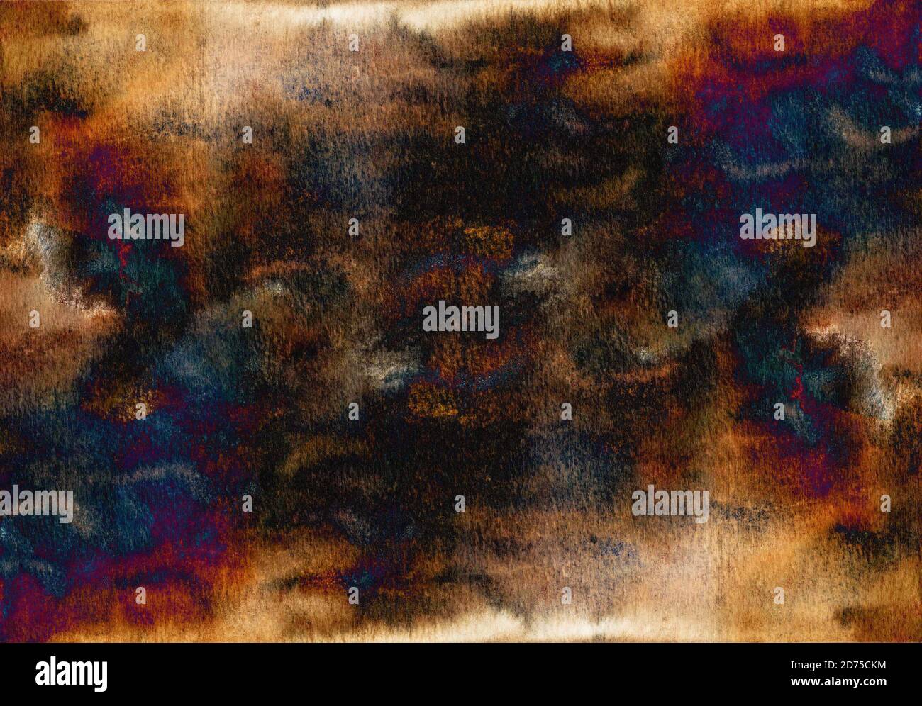 Watercolor hand painted rough rustic effect brush stroke background ...