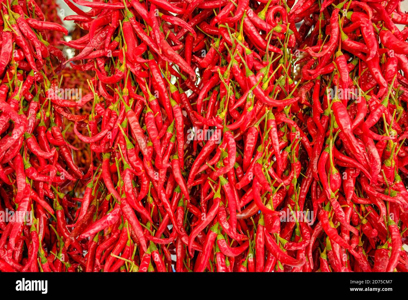 peppers drying outside as traditional Stock Photo - Alamy