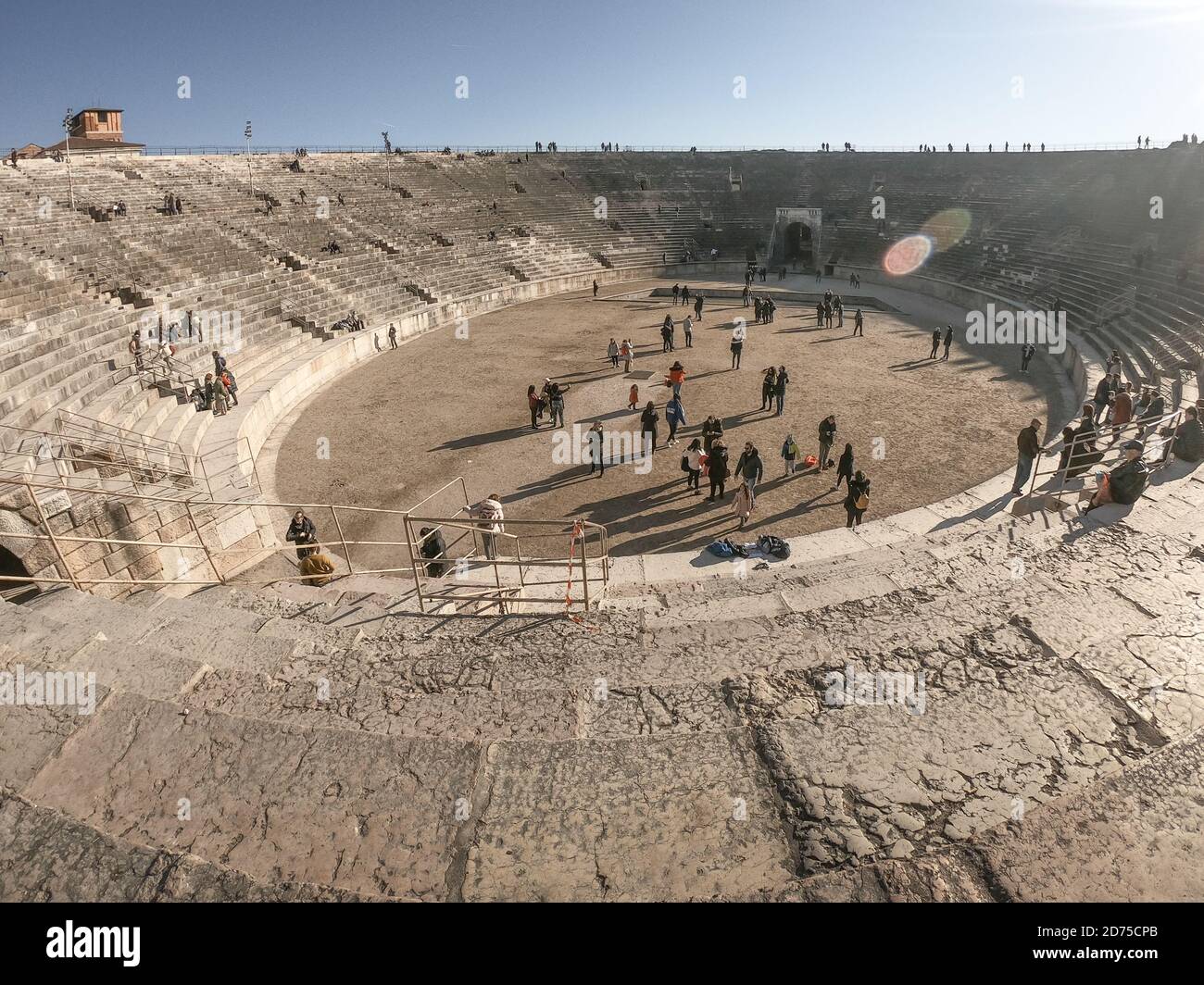 Verona, Italy - 05 January 2020: Inside view of the Arena di Verona ...