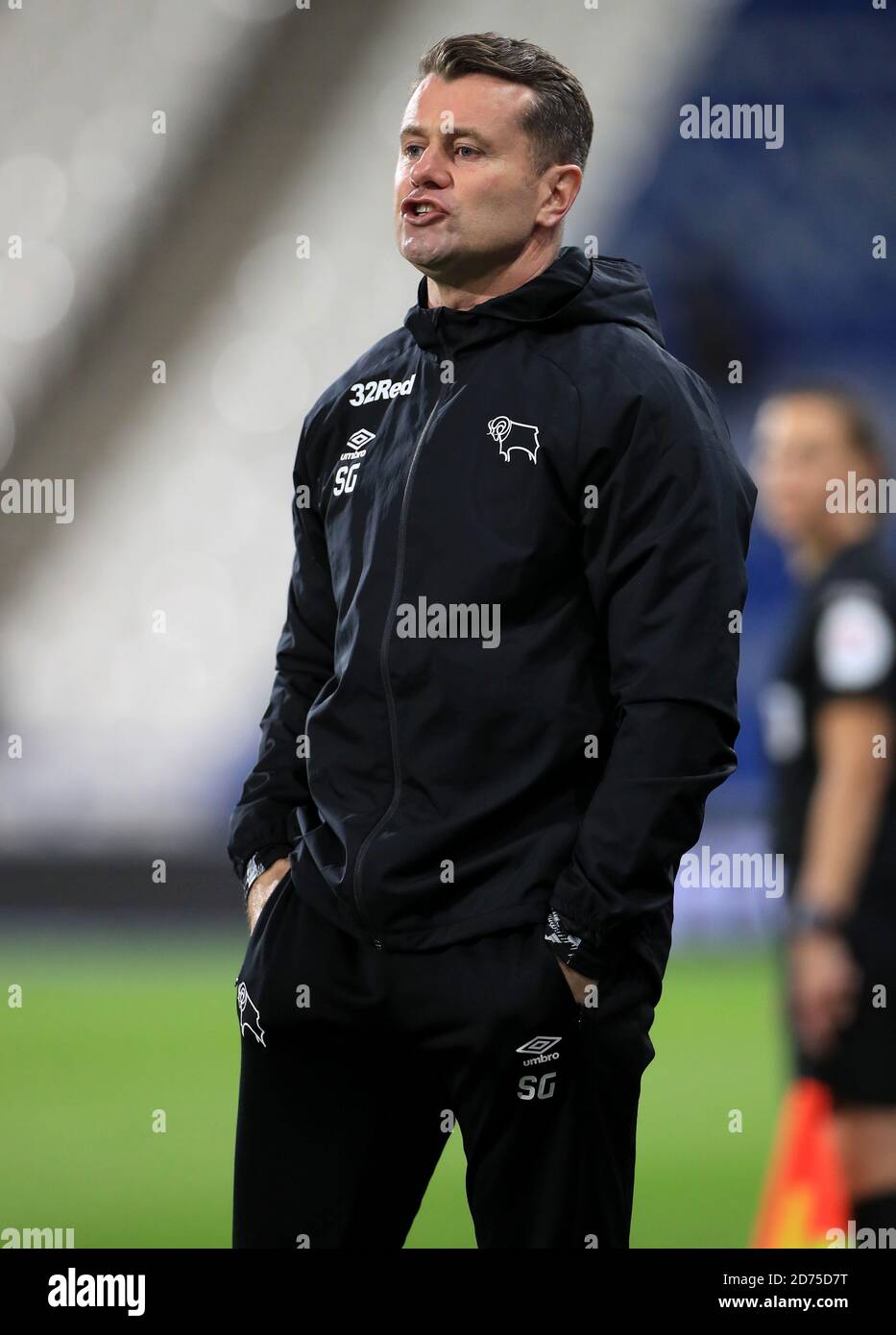 Derby County's goalkeeping coach Shay Given during the Sky Bet ...