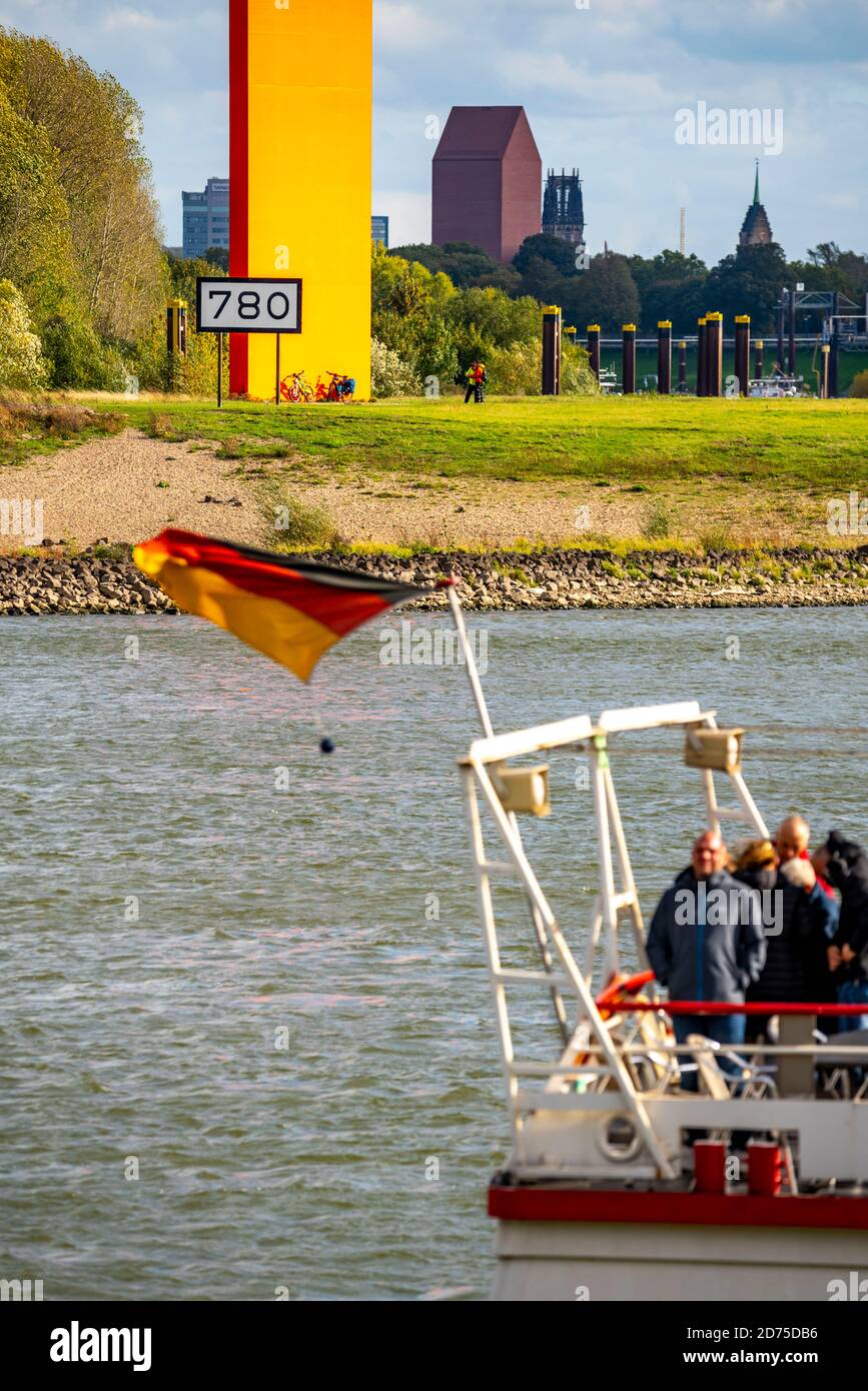 The Rhine Orange sculpture at the mouth of the Ruhr and Rhine ...