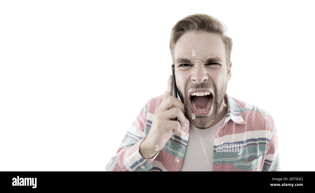 Screaming man aggressively hi-res stock photography and images - Alamy